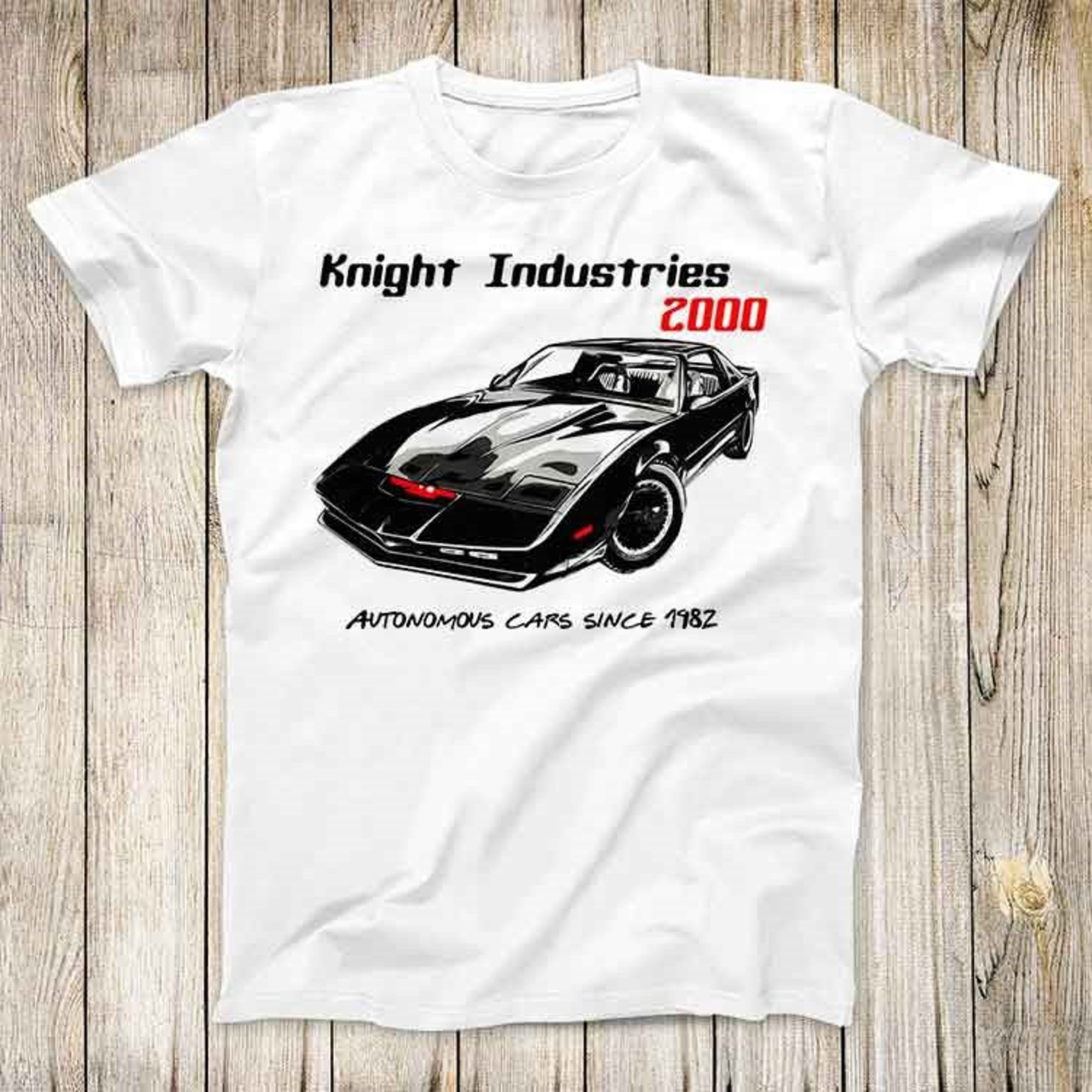 Knight Industries 2000 Tee Kitt TV Show Autonomous Cool Car Top Gift ...