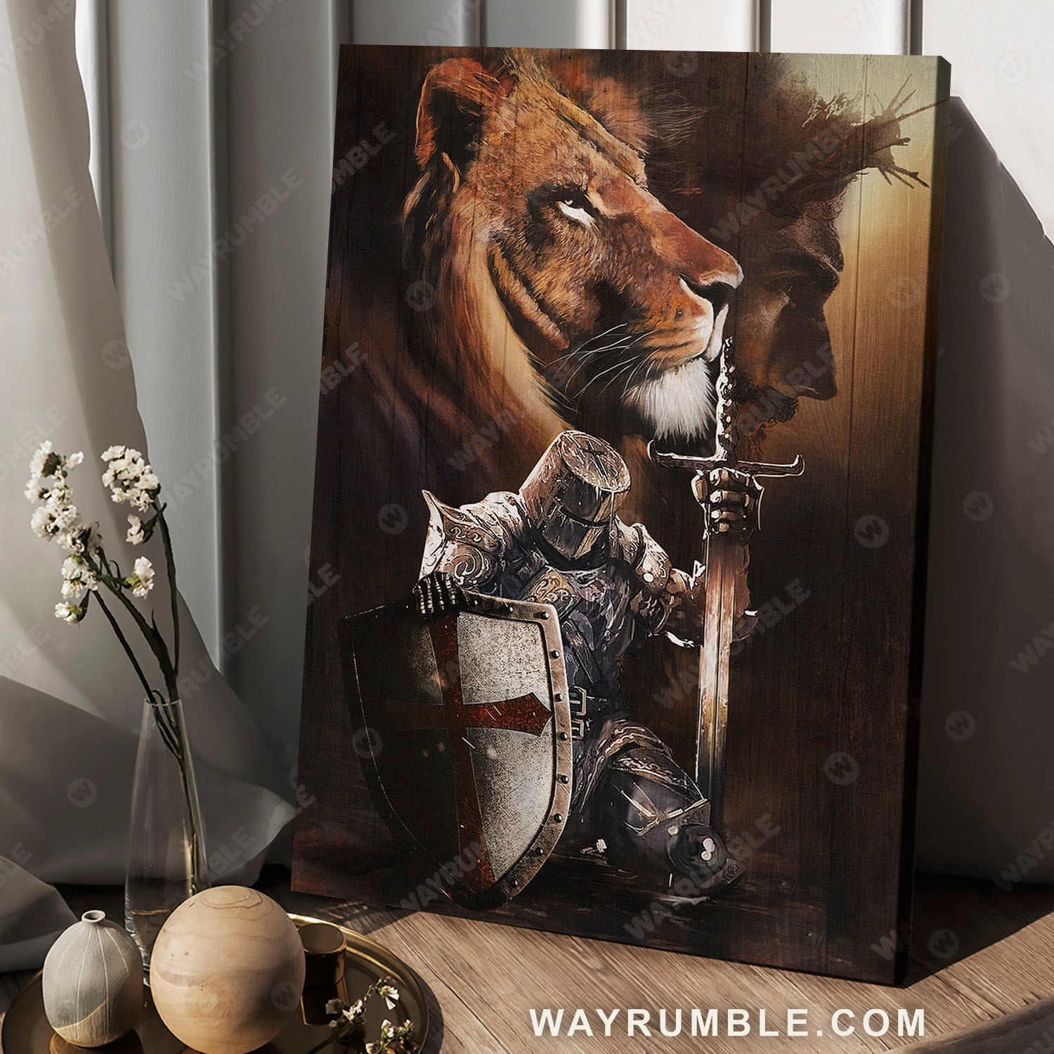 Knight Of God, Lion Of Judah, Serving The Lord - Jesus Portrait Poster ...