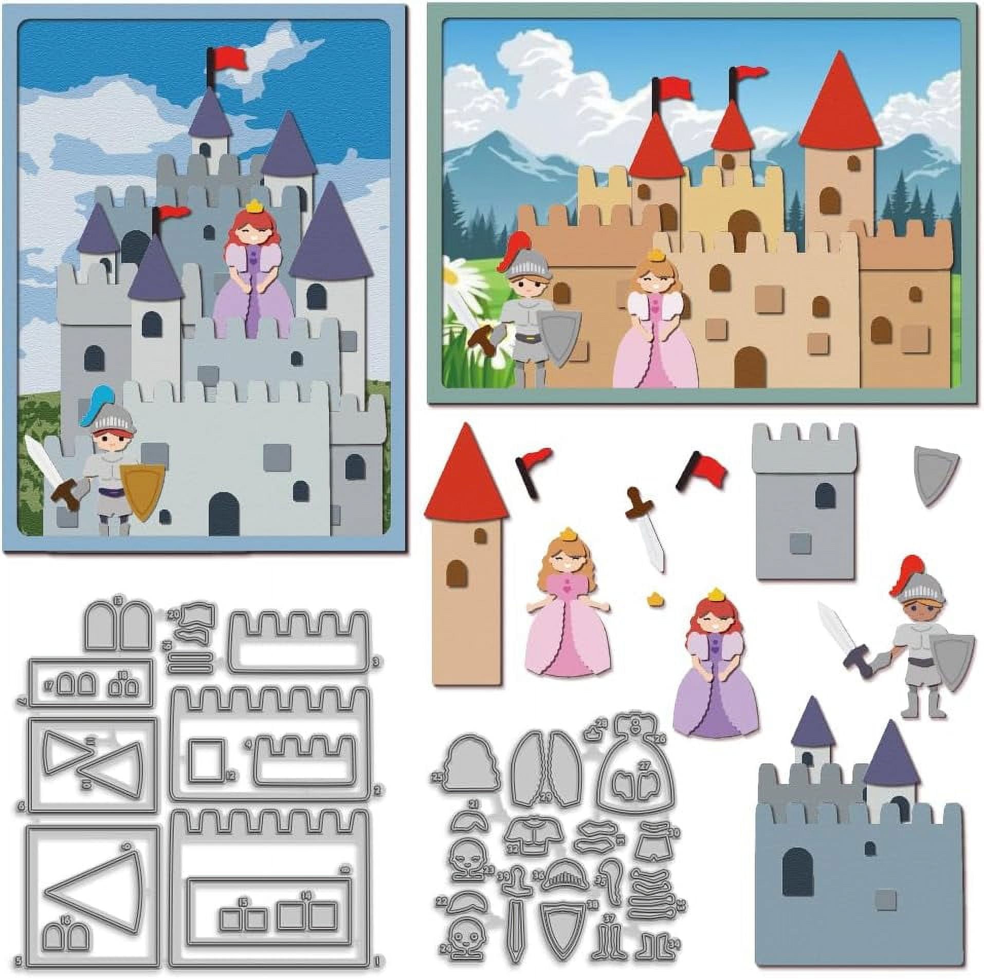 Knight Princess Castle Die Cuts for Card Making Fairy Tales Metal ...
