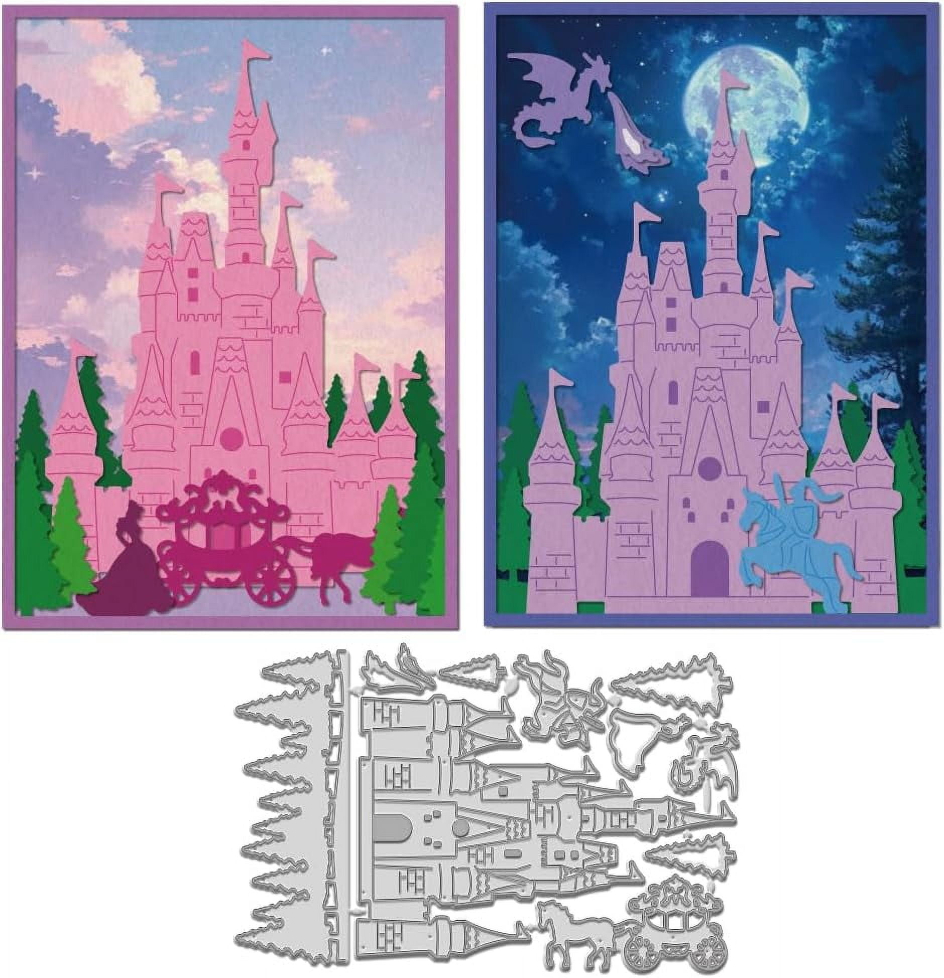 Knight Princess Castle Die Cuts Fairy Tales Background Metal Cutting ...