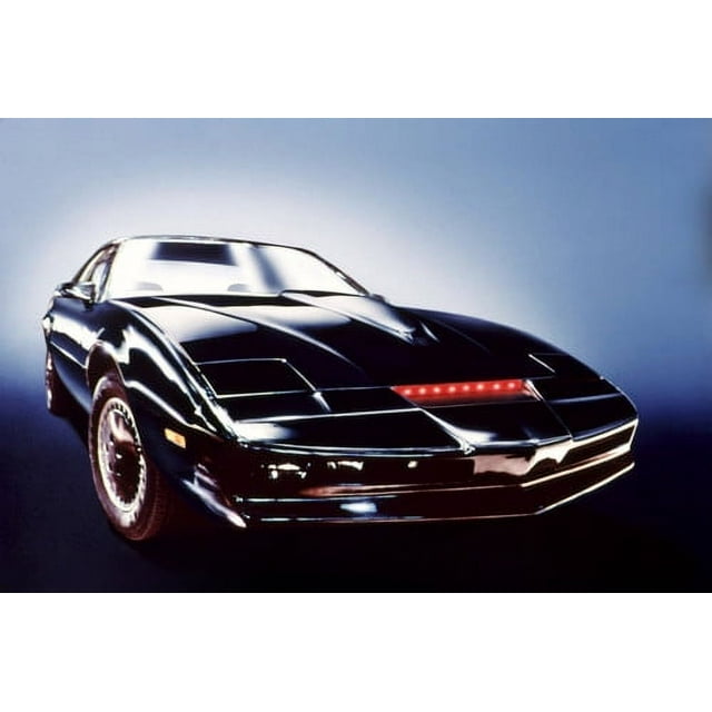 Knight Rider Kit Car With Red Lights On Glowing Background 24x36 Poster ...