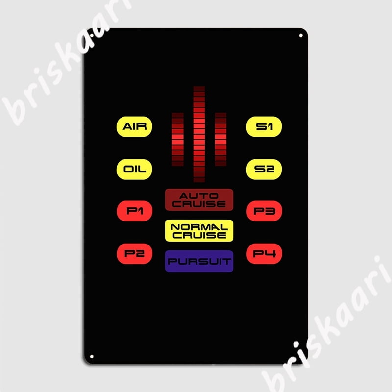 Knight Rider Kitt Car Dashboard Graphic Poster Metal Plaque Wall Pub ...