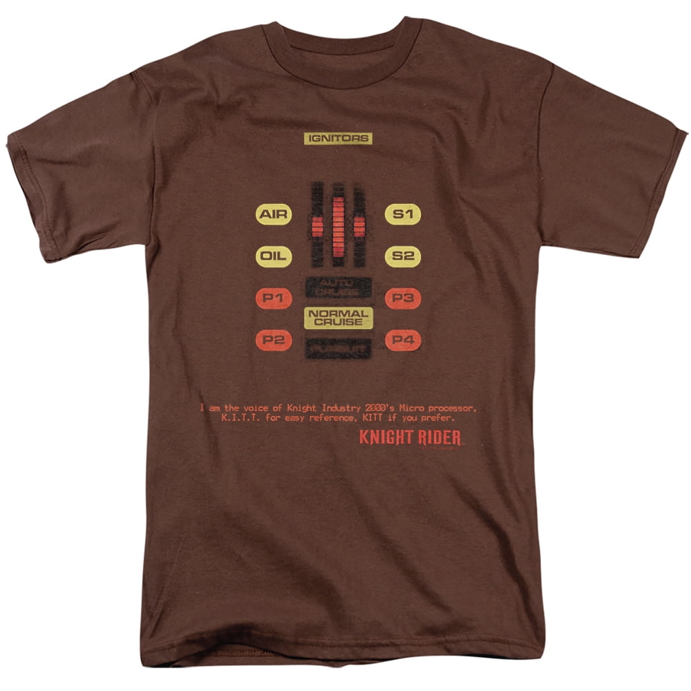 Knight Rider Kitt Console Unisex Adult T-Shirt, Coffee, 2X-Large ...