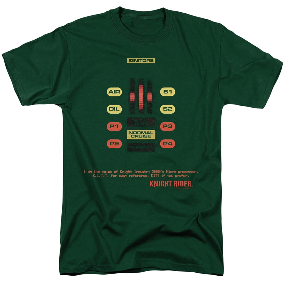 Knight Rider Kitt Console Unisex Adult T-Shirt, Hunter Green, 4X-Large ...