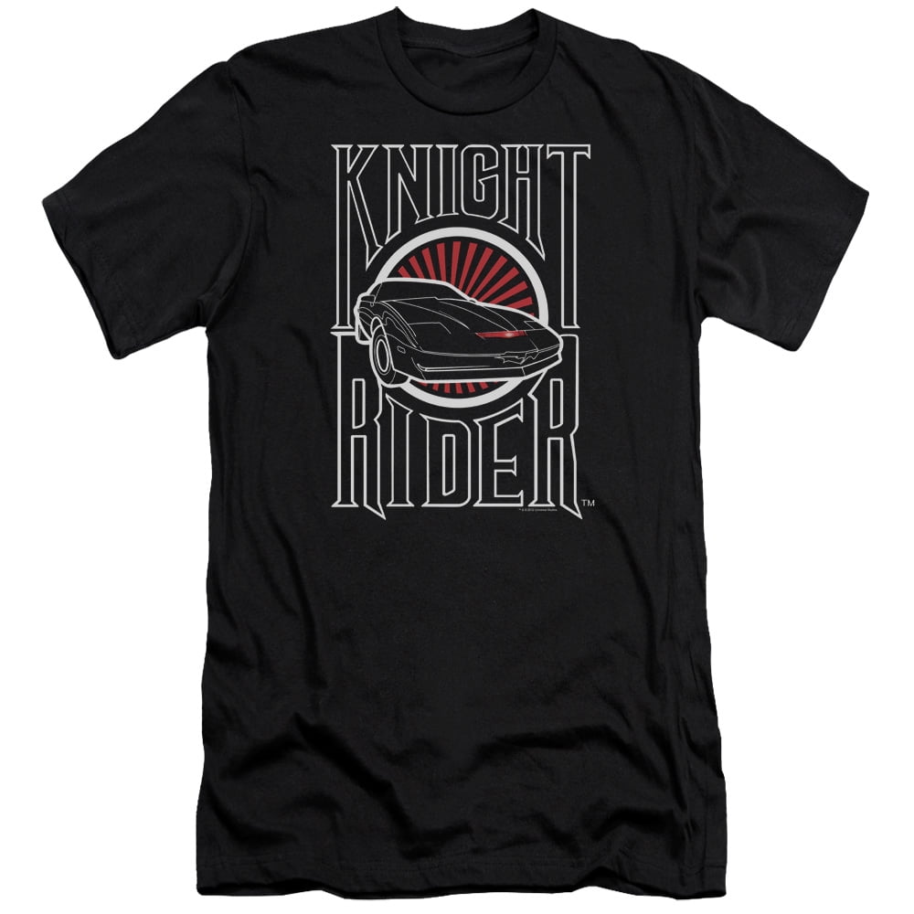 Knight Rider Logo Premium Adult Slim Fit 30/1 T-Shirt Black - Walmart.com