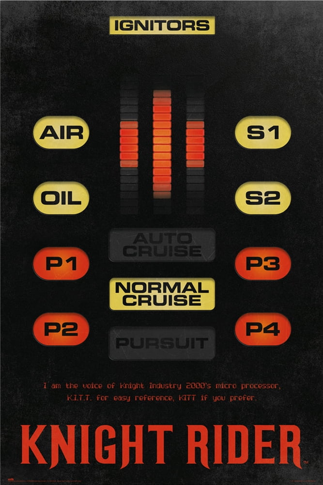 Knight Rider - TV Show Poster (KITT - Cockpit) (Size: 24" x 36 ...