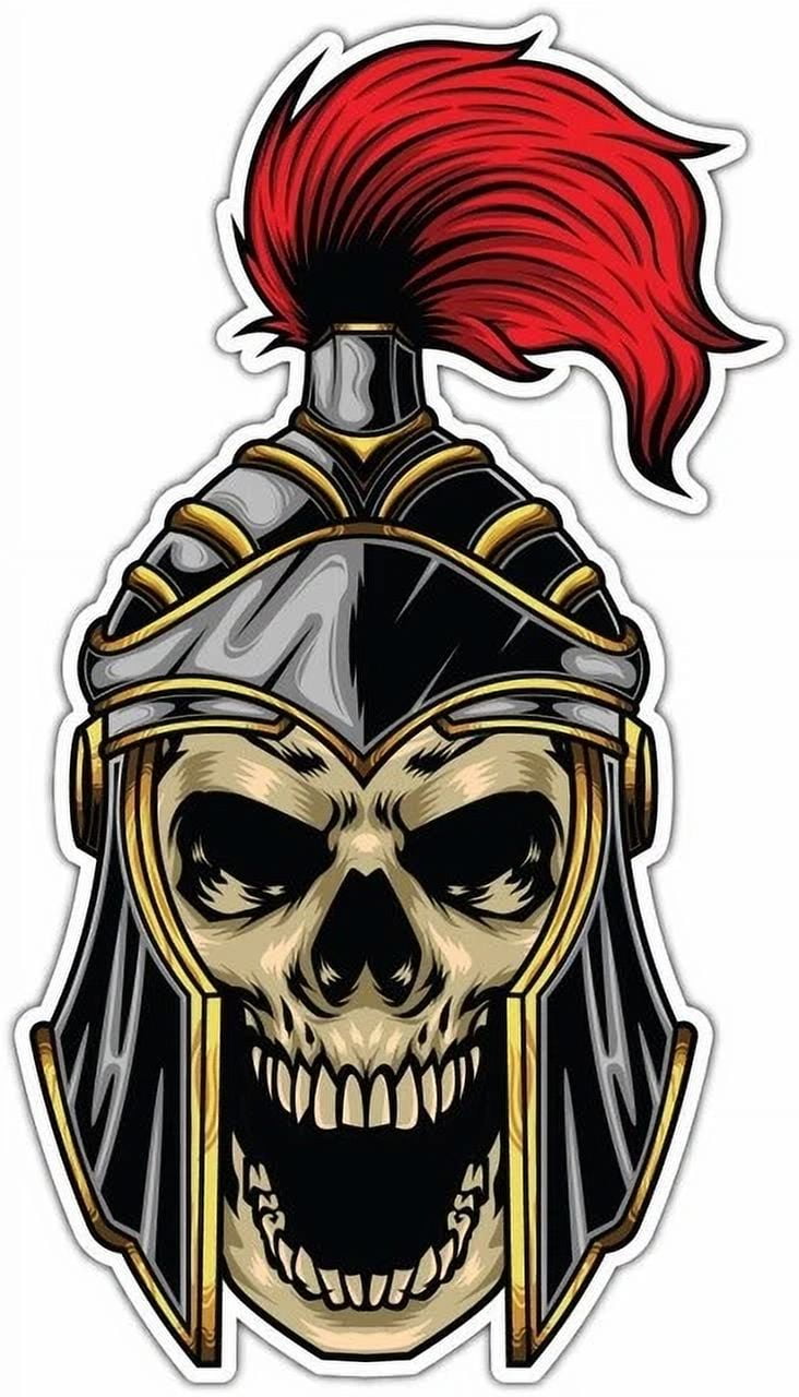Knight Skull Roman Soldier Spartan Car Window Stickerphone Decal Water ...