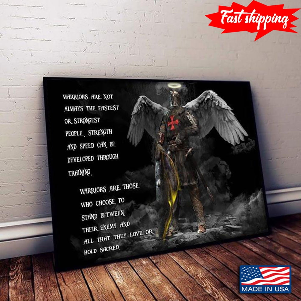 Knight Templar Angel With Halo Above Head Warriors Are Not Always The ...