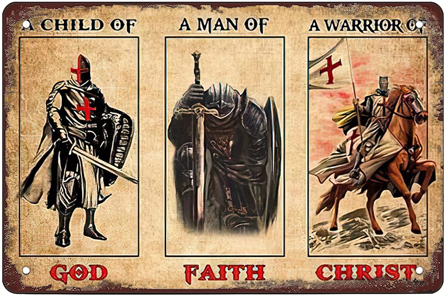 Knight Templar，Child Of God Man Of Faith Warrior Of Christ Funny Bar ...