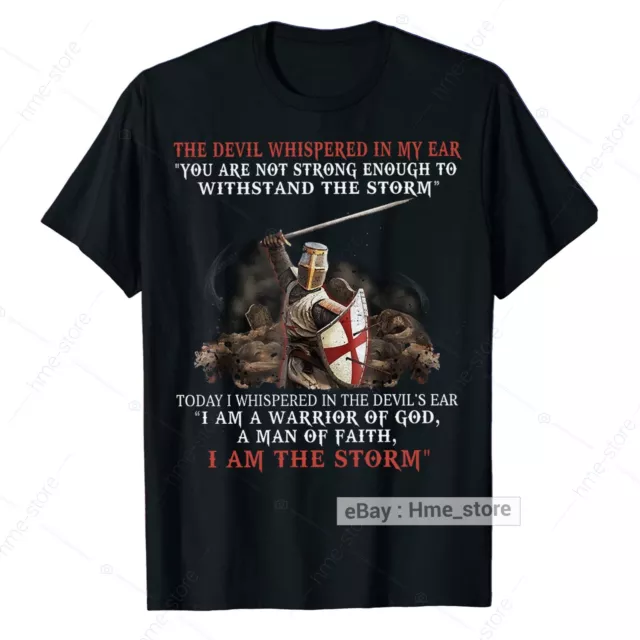 Knight Templar Devil Whisper T-Shirt Warrior of God Man of Faith I Am ...
