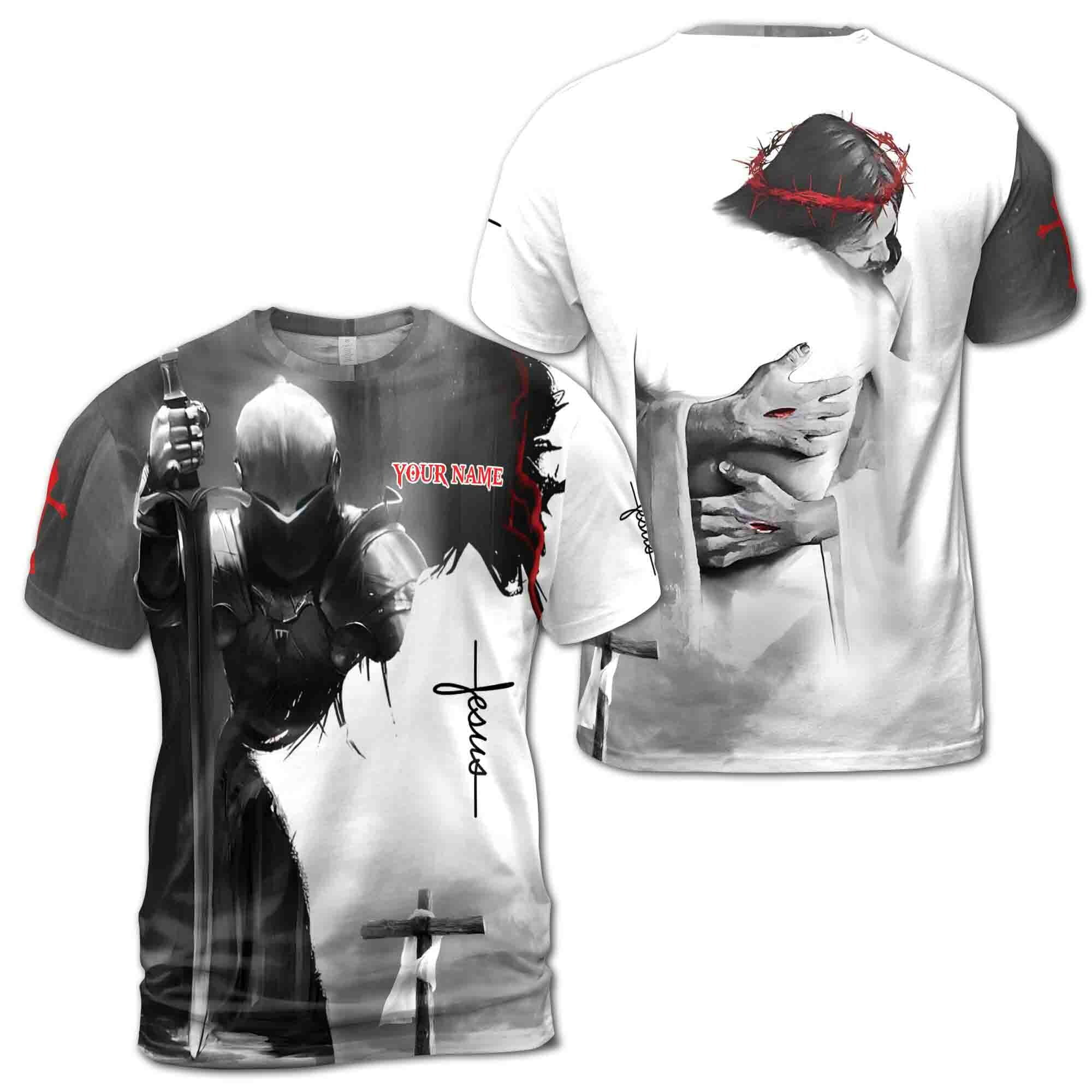 Knight Templar Jesus Christ Is The Only Way To Heaven 3D T-Shirt S-5XL ...