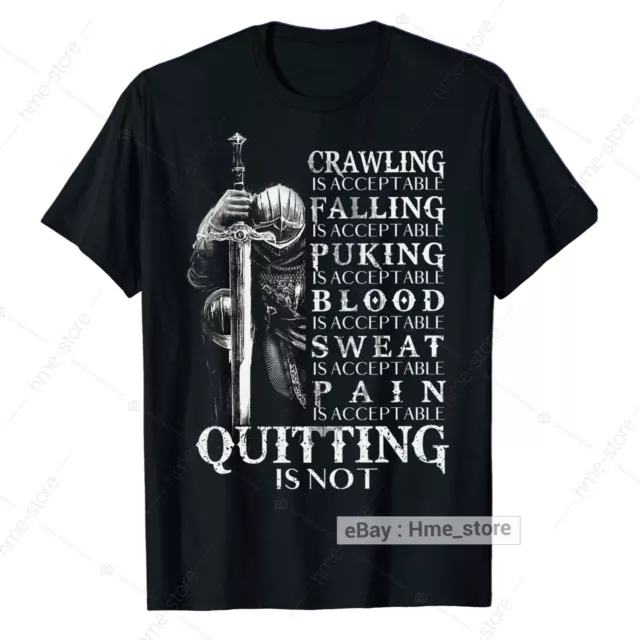 Knight Templar Pain Acceptable Quitting Is Not T-Shirt Christian ...
