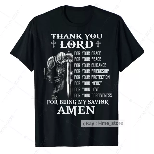 Knight Templar Pray Thank you Lord My Savior Amen T-shirt Christian ...
