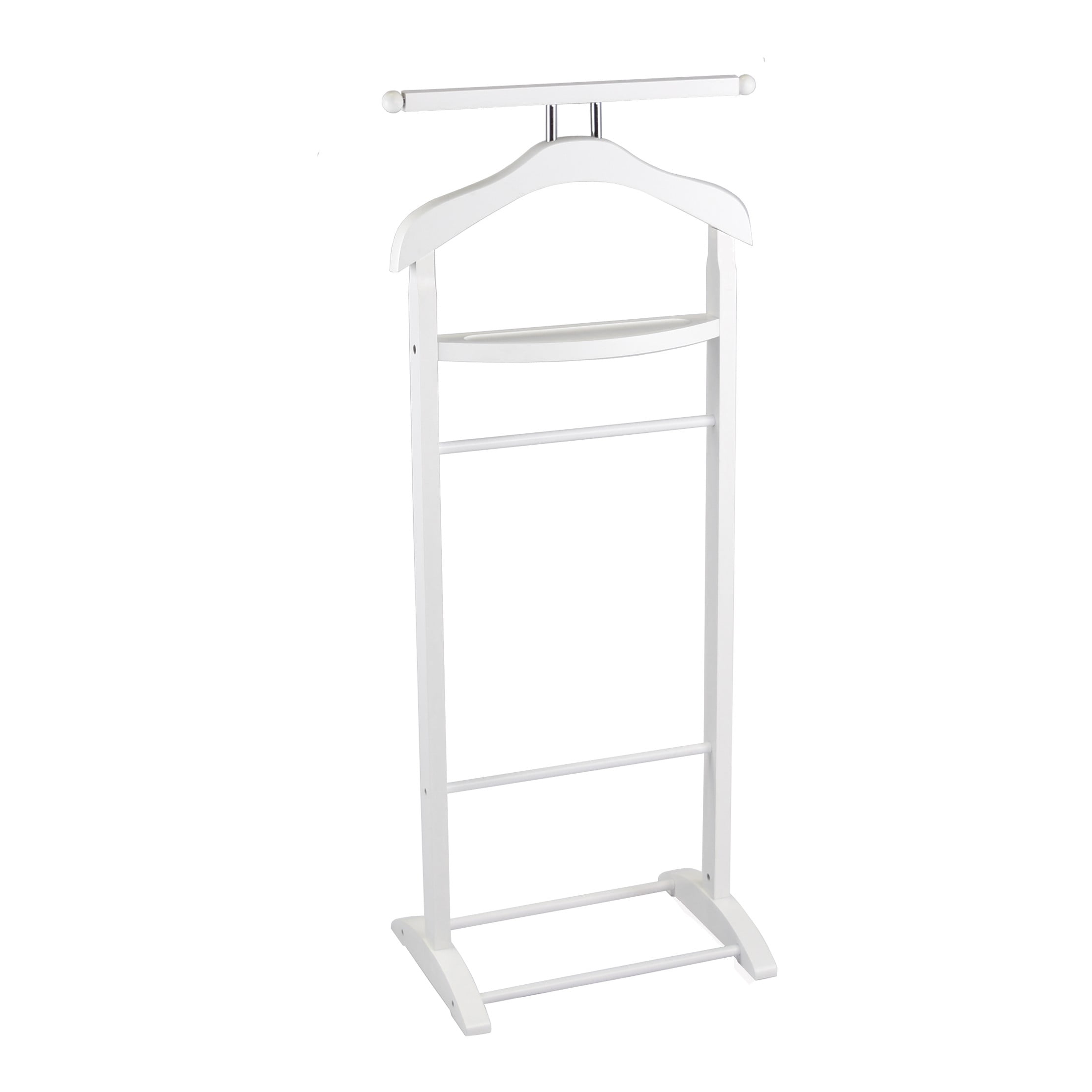 Knight Valet with Extended Bar and Key Rack - White - Walmart.com