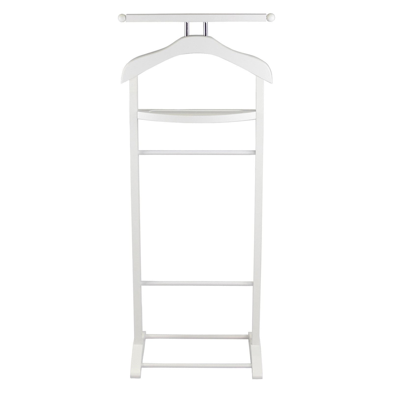 Knight Valet with Extended Bar and Key Rack in White - Walmart.com