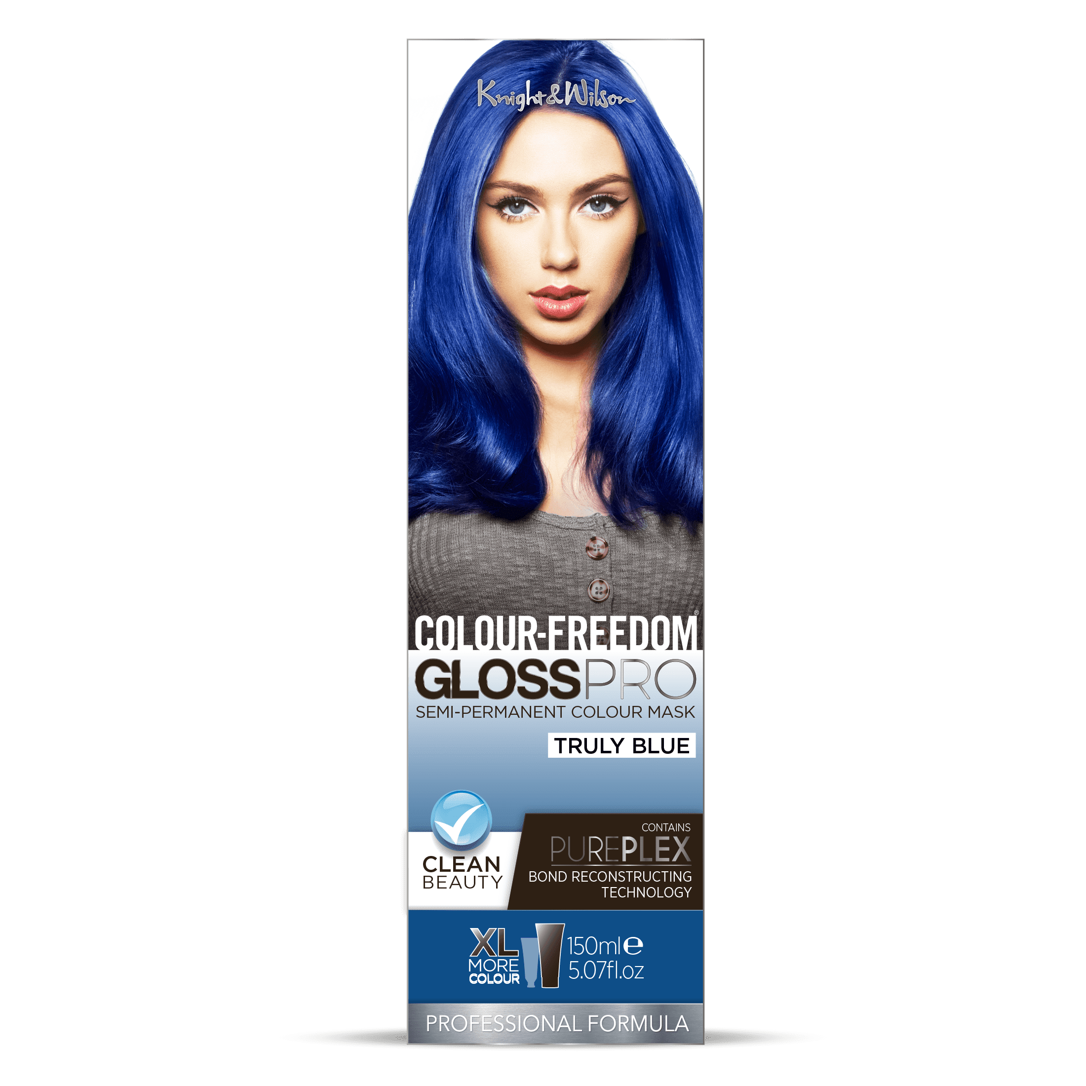 Knight & Wilson Colour Freedom Gloss Pro Truly Blue Semi Permanent Hair ...