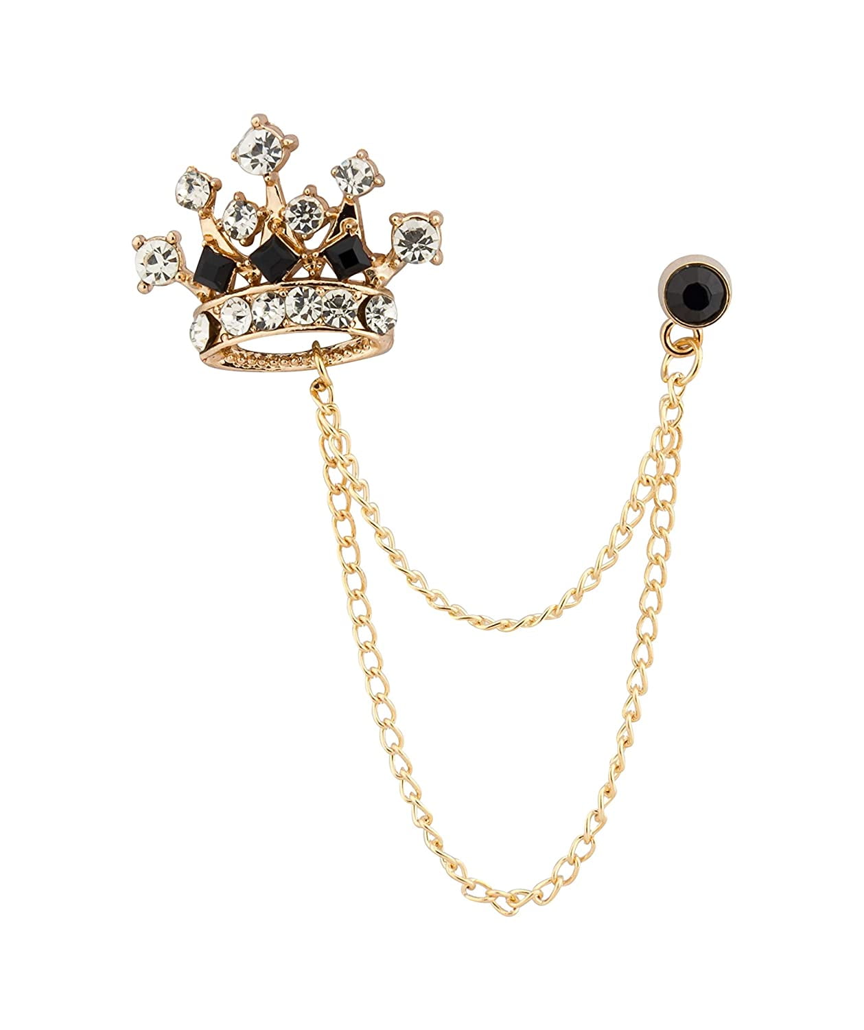 Knighthood Crown Chain Brooch, Gold-Black, KN-2018-LP-20 - Walmart.com