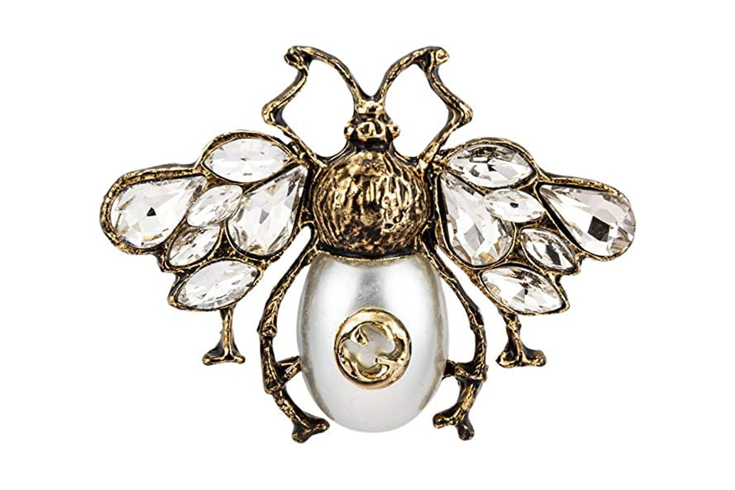 Knighthood White and Frost Gold Power Dressing Bee with Swarovski ...