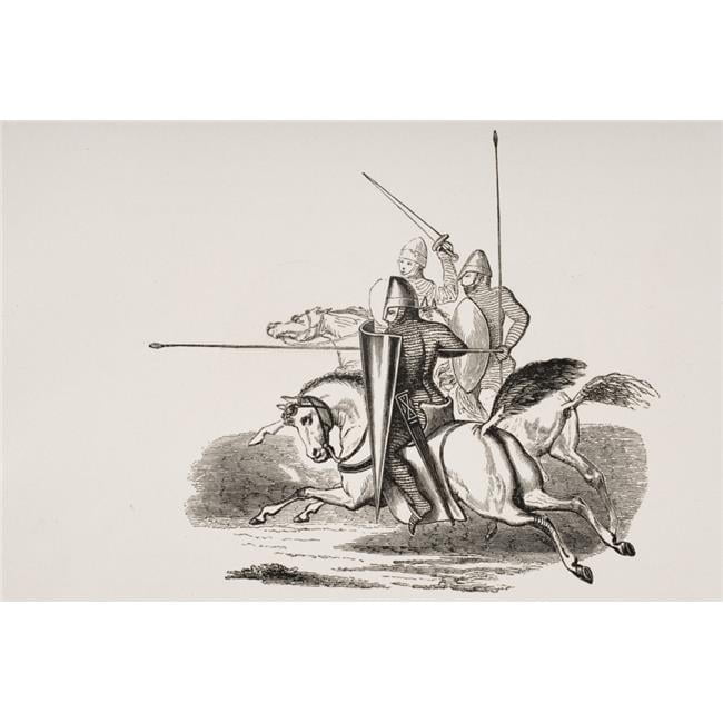 Knights & Men At Arms Wearing Chain Mail In Reign of Louis Le Gros From ...