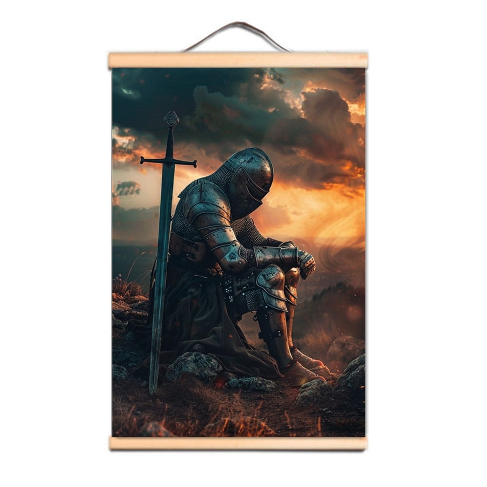 Knights Templar Art Decor Tapestry, Crusader Armor Warrior Posters and ...
