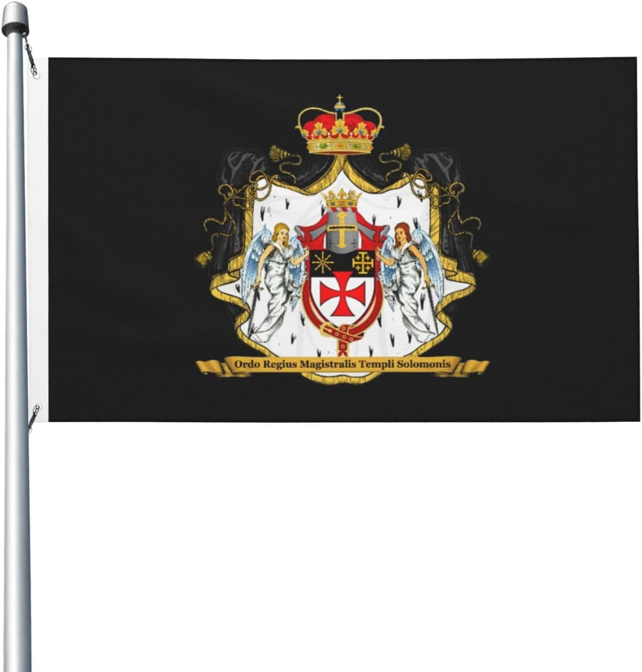 Knights Templar Coat of Arms Flag 3x5 Double Sided Flag Fade Resistant ...