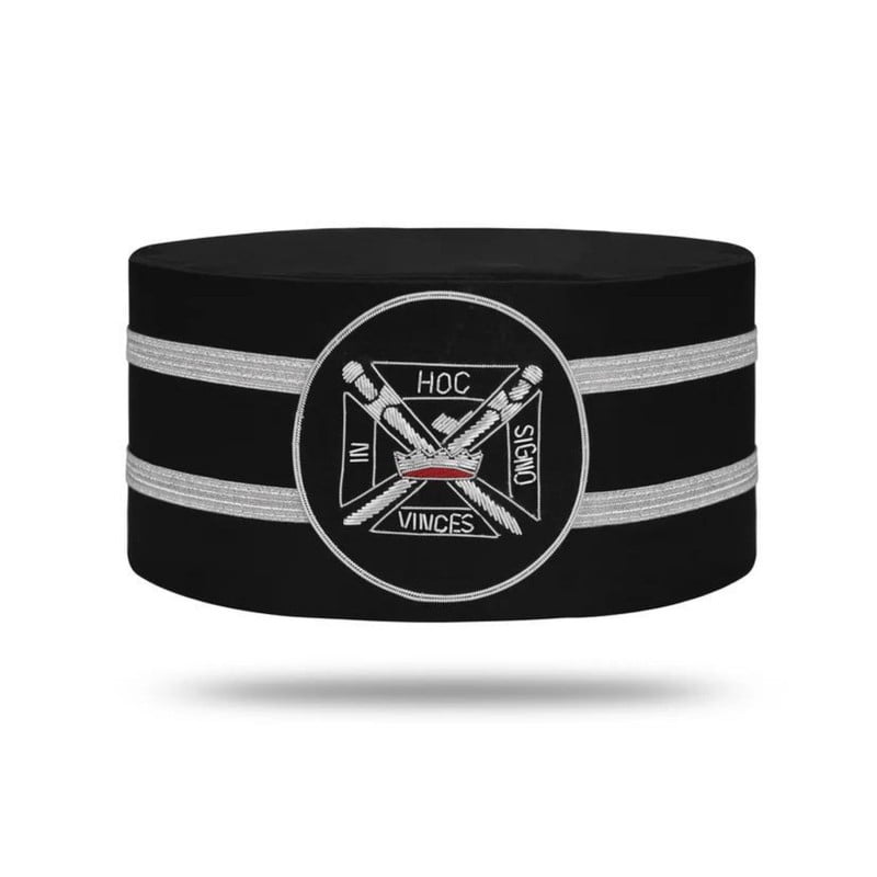 Knights Templar Commandery Masonic Crown Cap - Black Grosgrain with ...