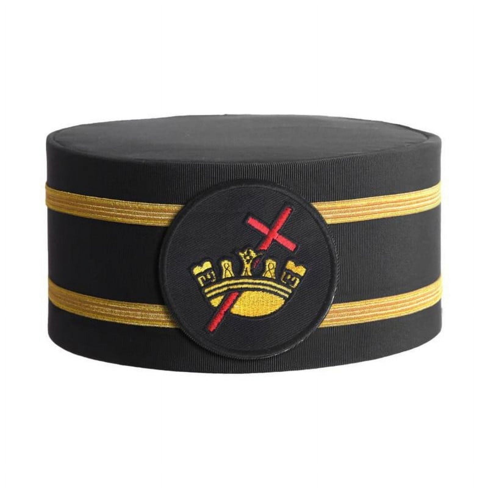 Knights Templar Commandery Masonic Crown Cap - Black Rayon with ...