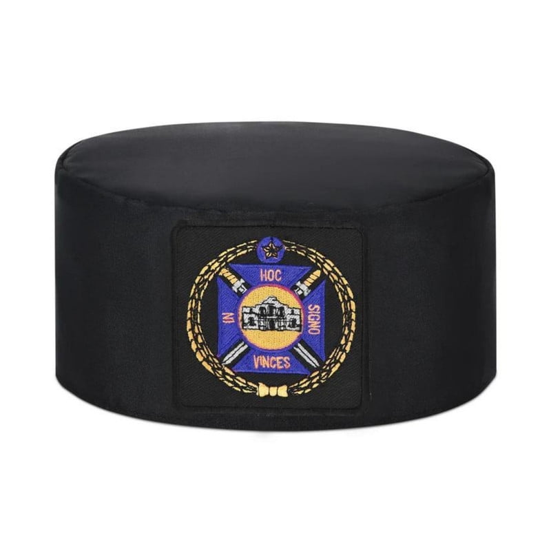 Knights Templar Commandery Masonic Crown Cap - Black Rayon with Purple ...