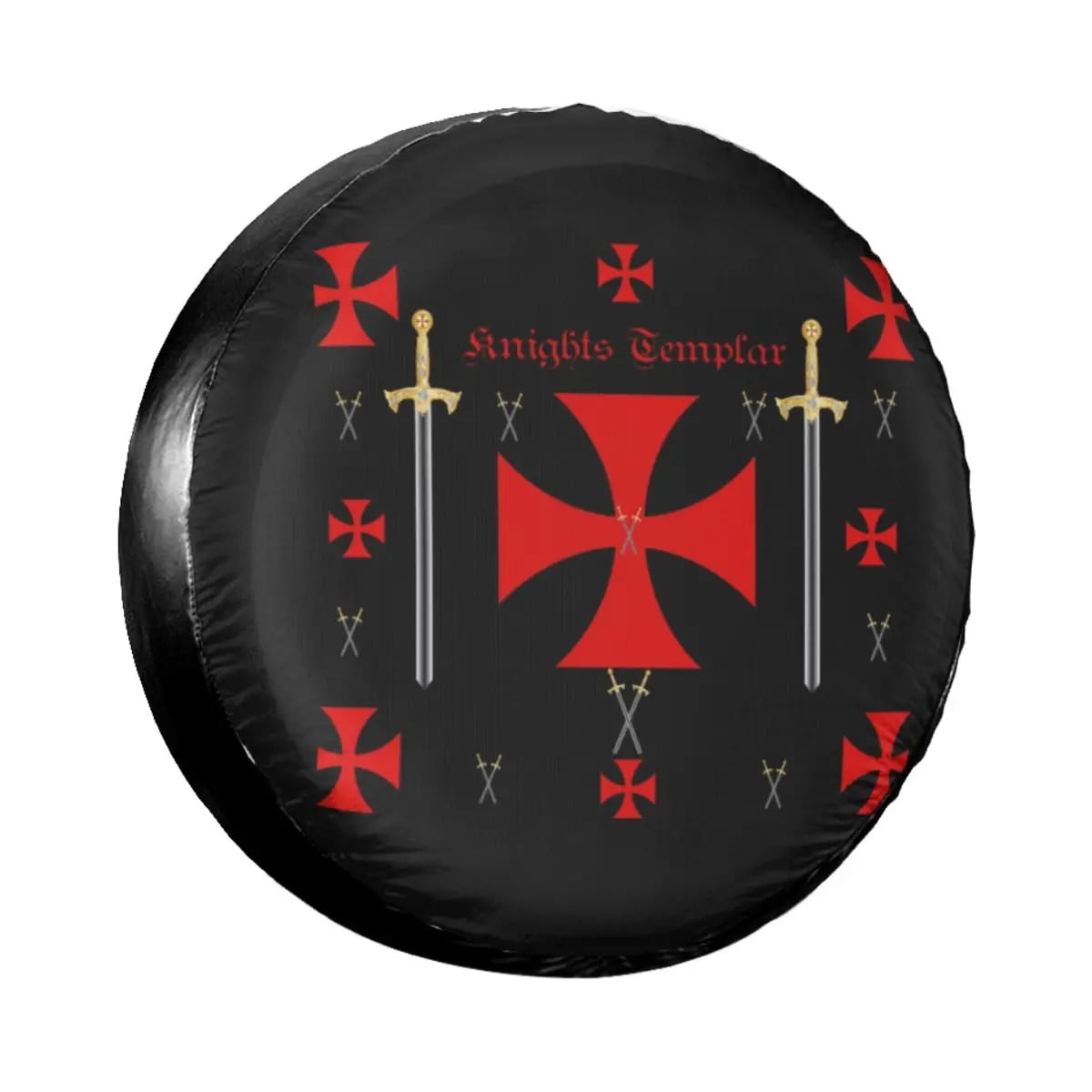 Knights Templar Cross Spare Tire Cover Bag Pouch for Pajero Medieval ...