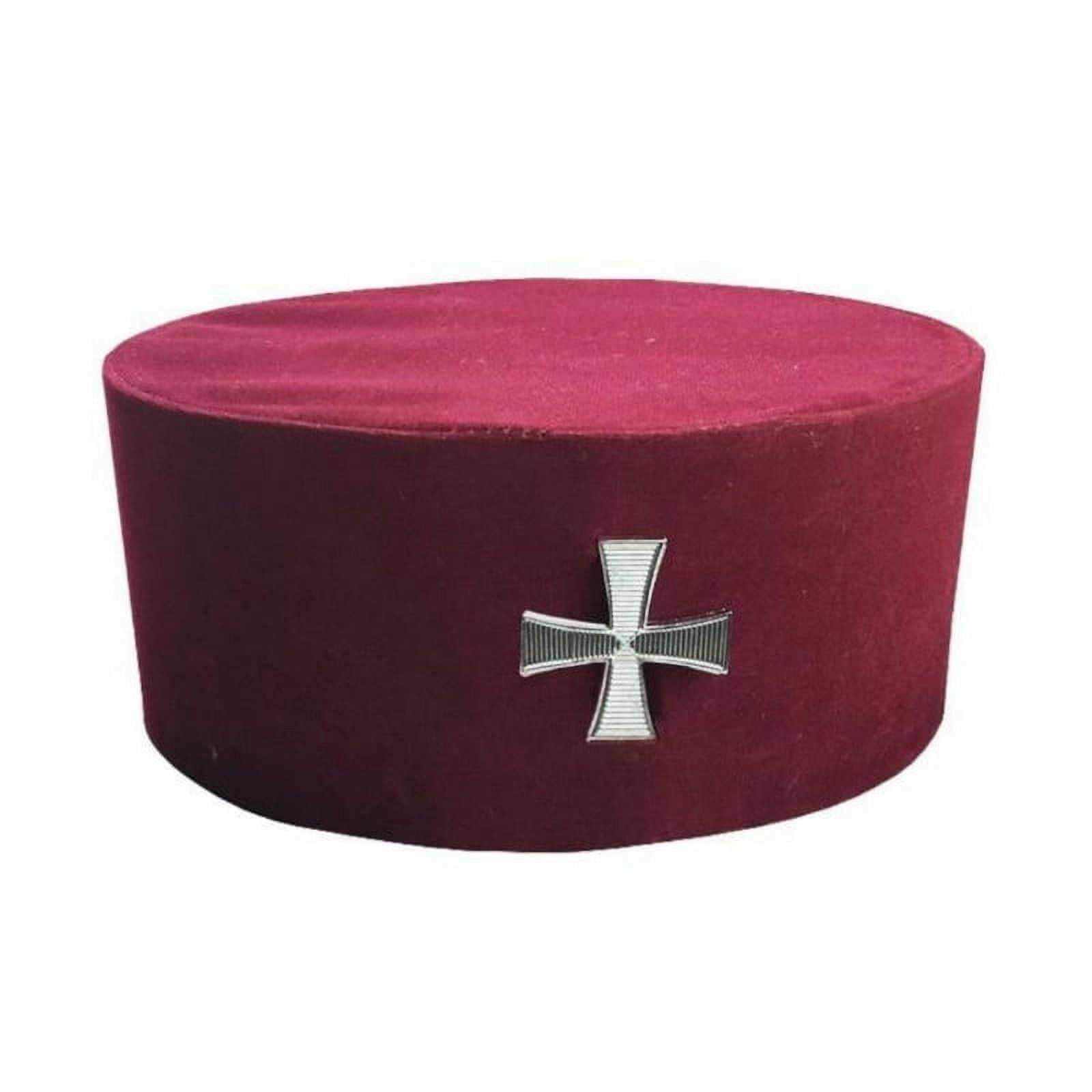 Knights Templar English Regulation Masonic Crown Cap - Maroon Velvet ...