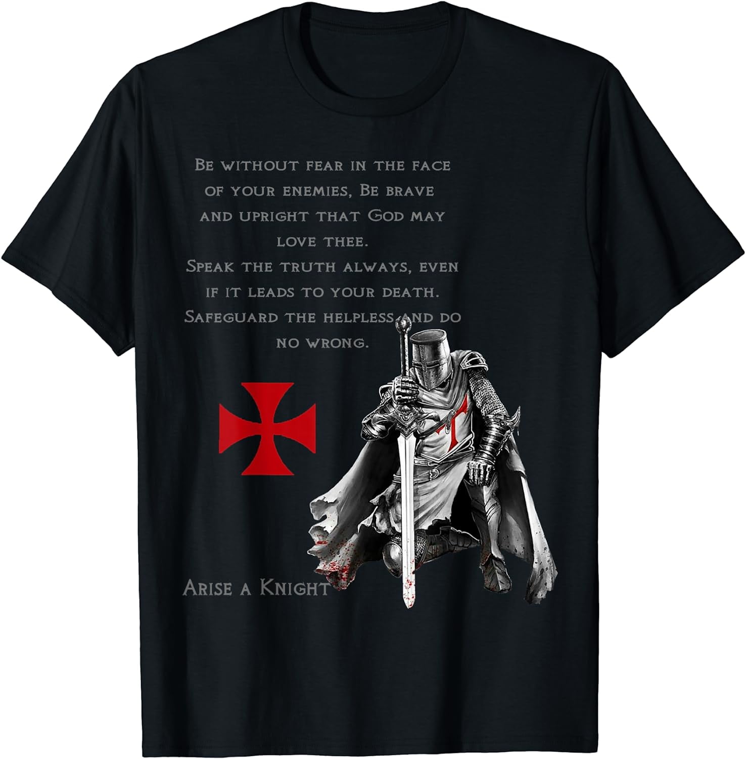 Knights Templar Faith In Jesus Christ Christian Faith & God T-Shirt ...