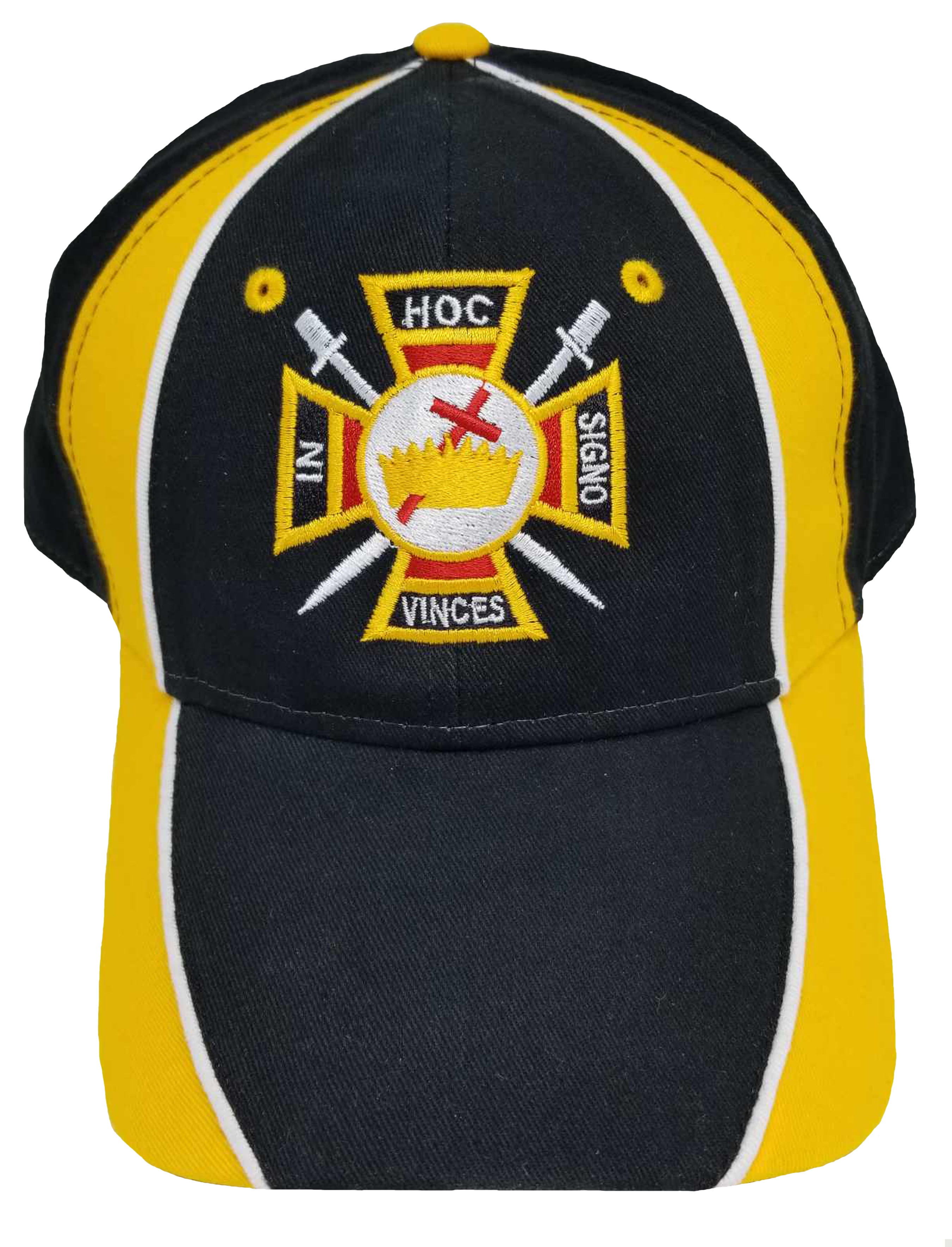 Knights Templar Hat Black Baseball Cap IN HOC SIGNO VINCES Mens ...