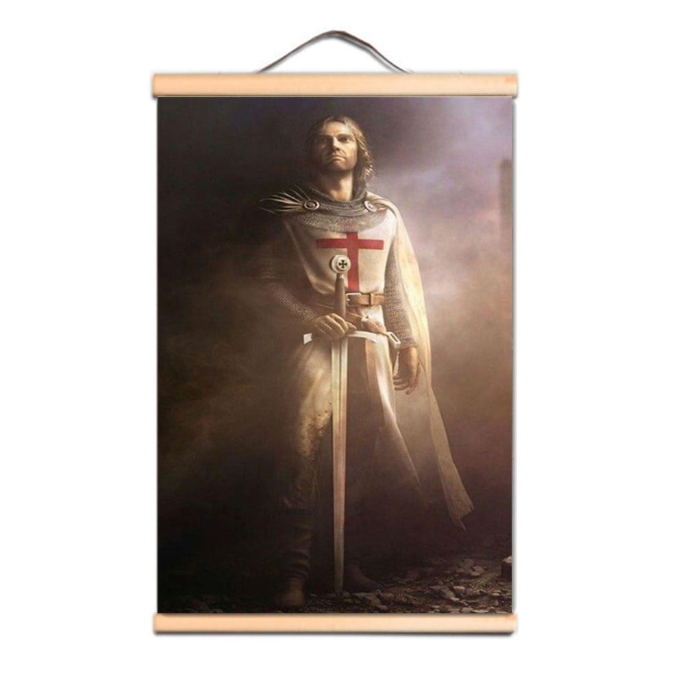 Knights Templar Poster Medieval Crusader Warrior Wall Chart Vintage ...