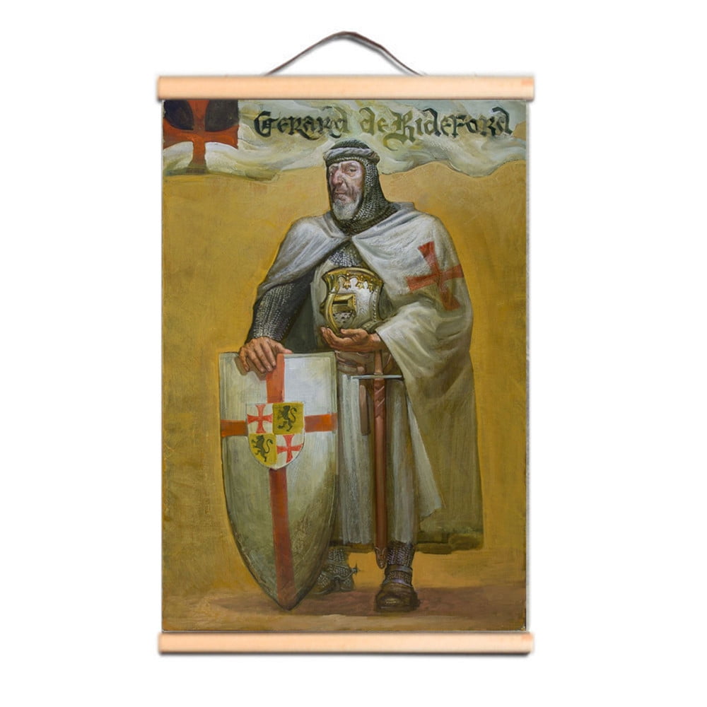 Knights Templar Poster Wall Charm - Vintage Medieval Crusader Warrior ...
