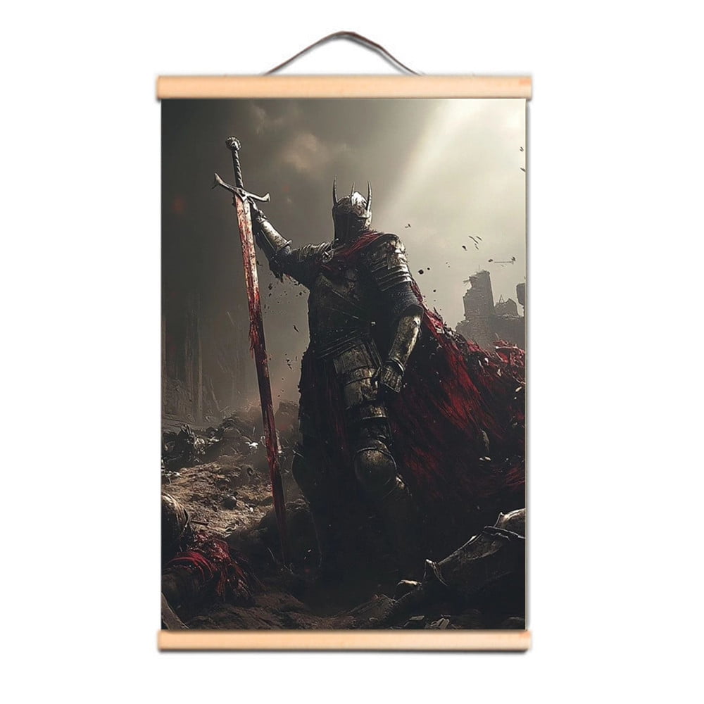 Knights Templar Poster Wall Charm - Vintage Medieval Crusader Warrior ...