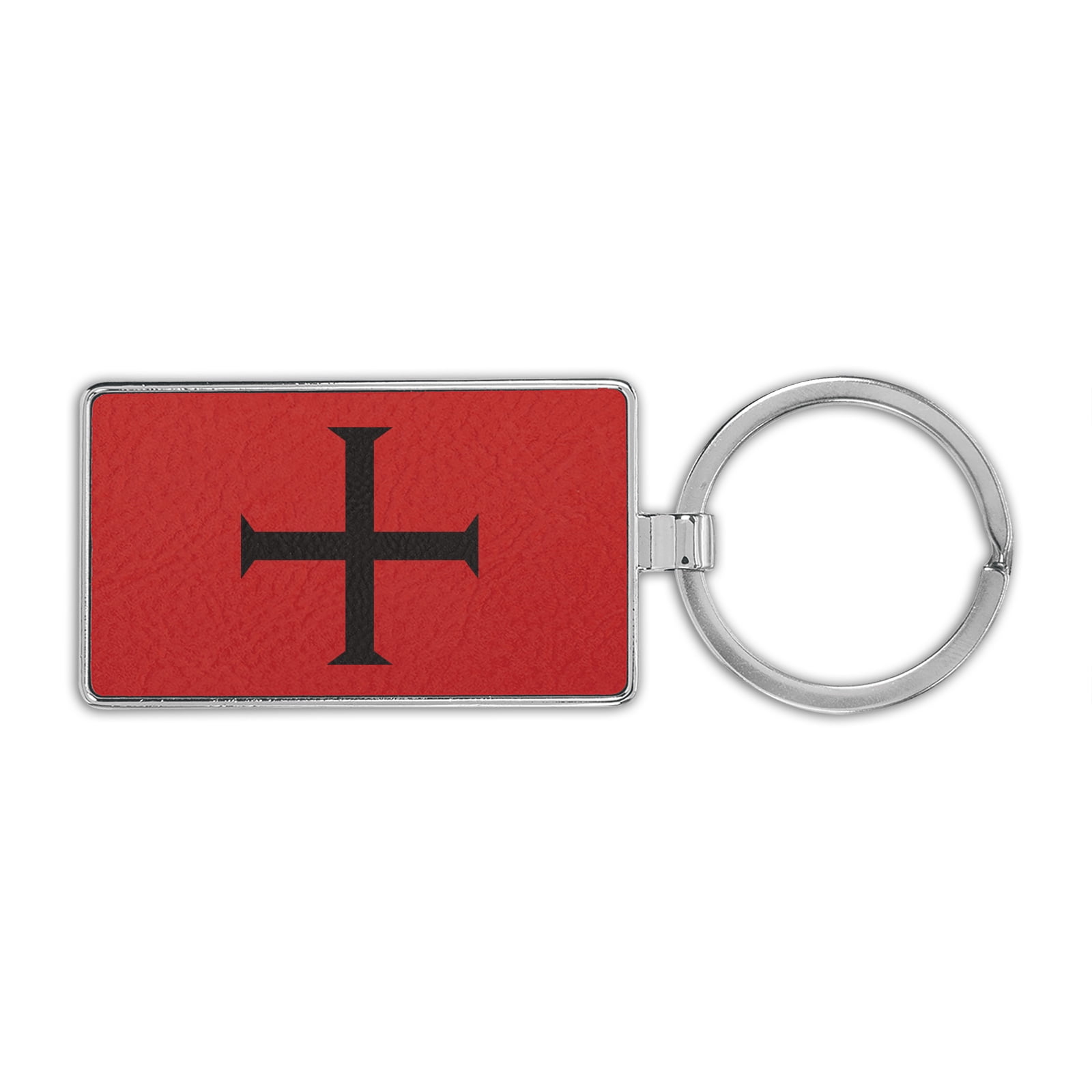 Knights Templar Premium Leatherette Keychain knight shield - Red ...
