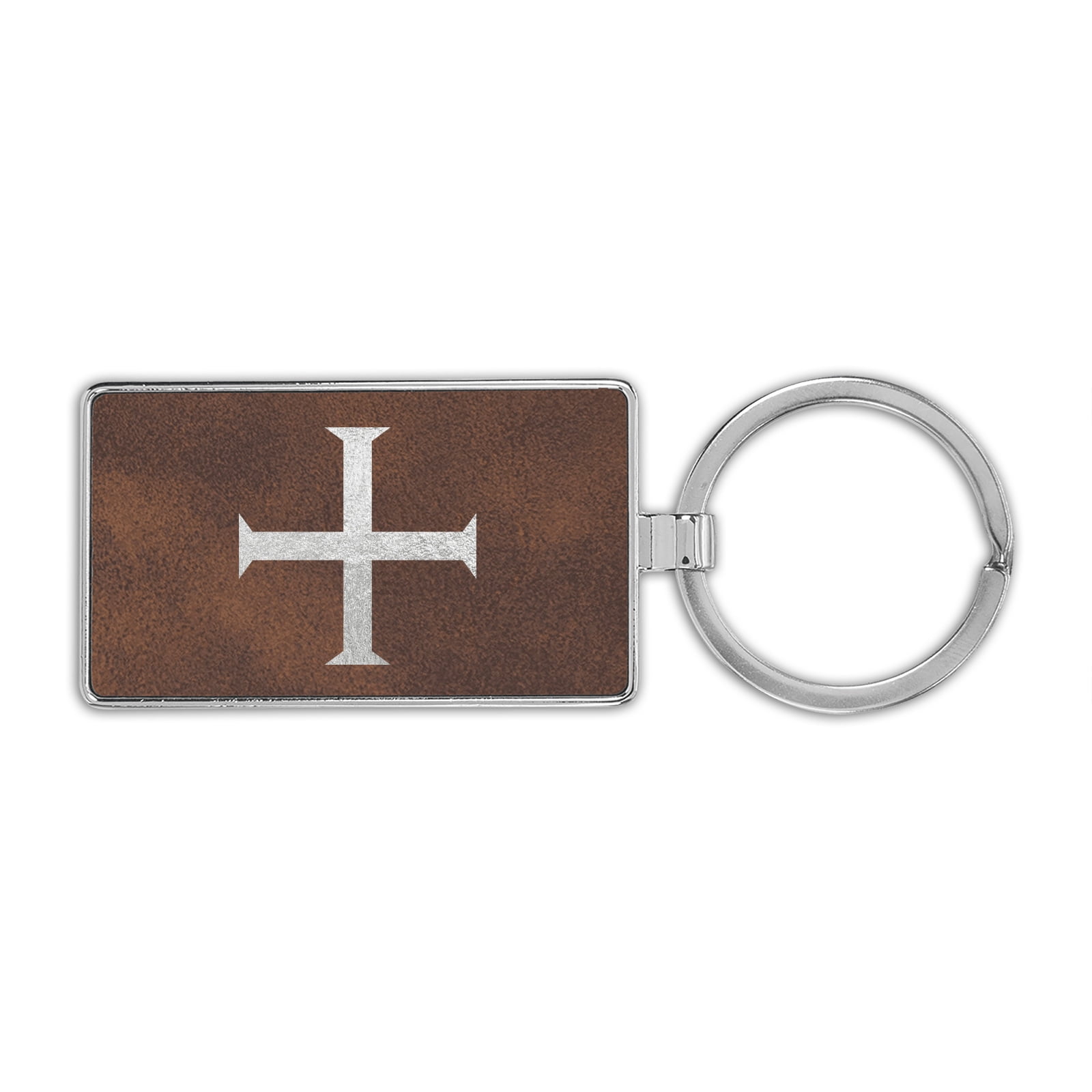 Knights Templar Premium Leatherette Keychain knight shield - Rustic ...