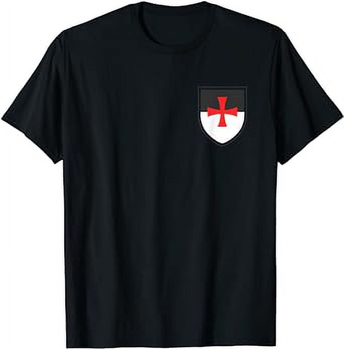 Knights Templar Shield Cross Crusades Side Print T-Shirt - Walmart.com