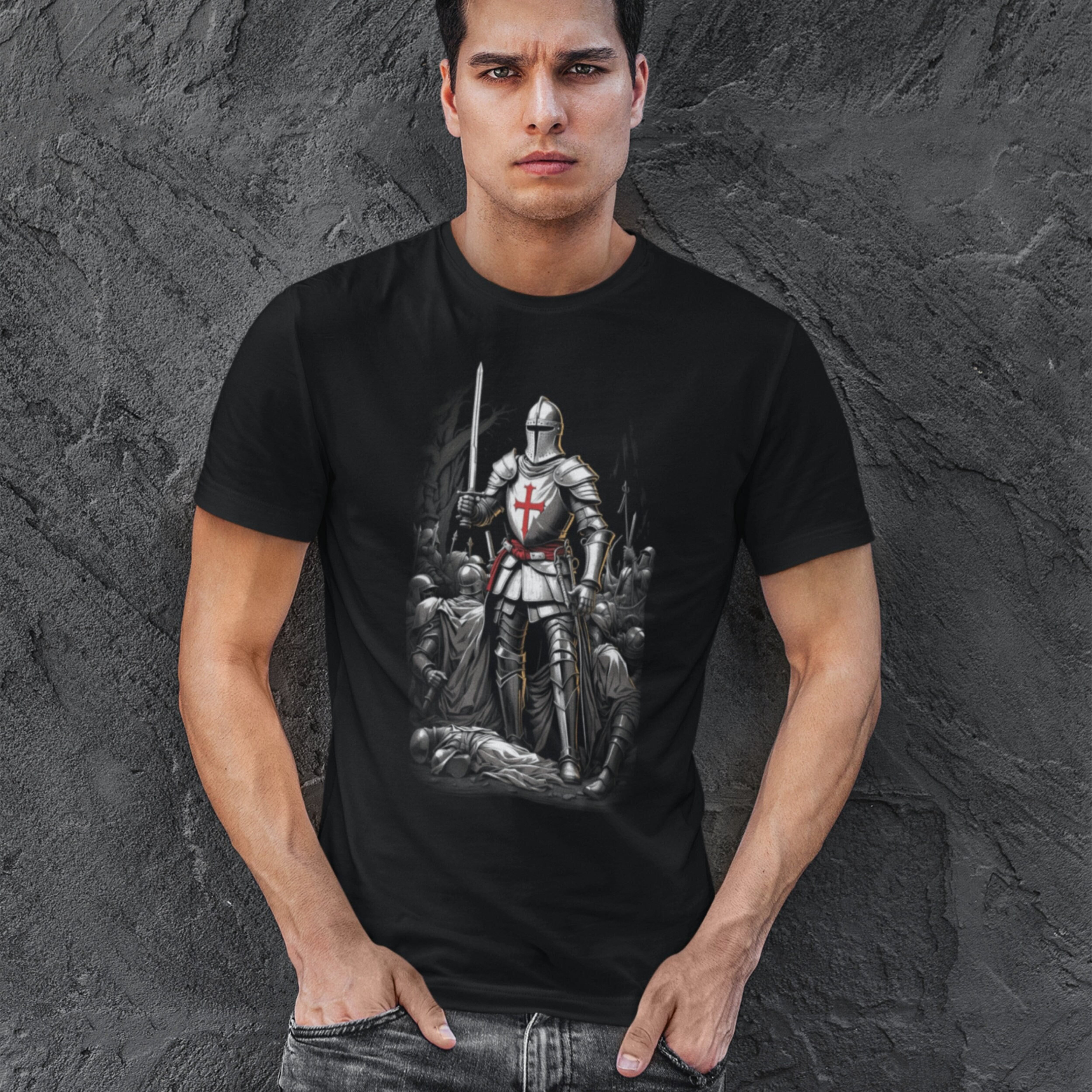 Knights Templar T-shirt, Design of the Mystical Middle Ages and its ...
