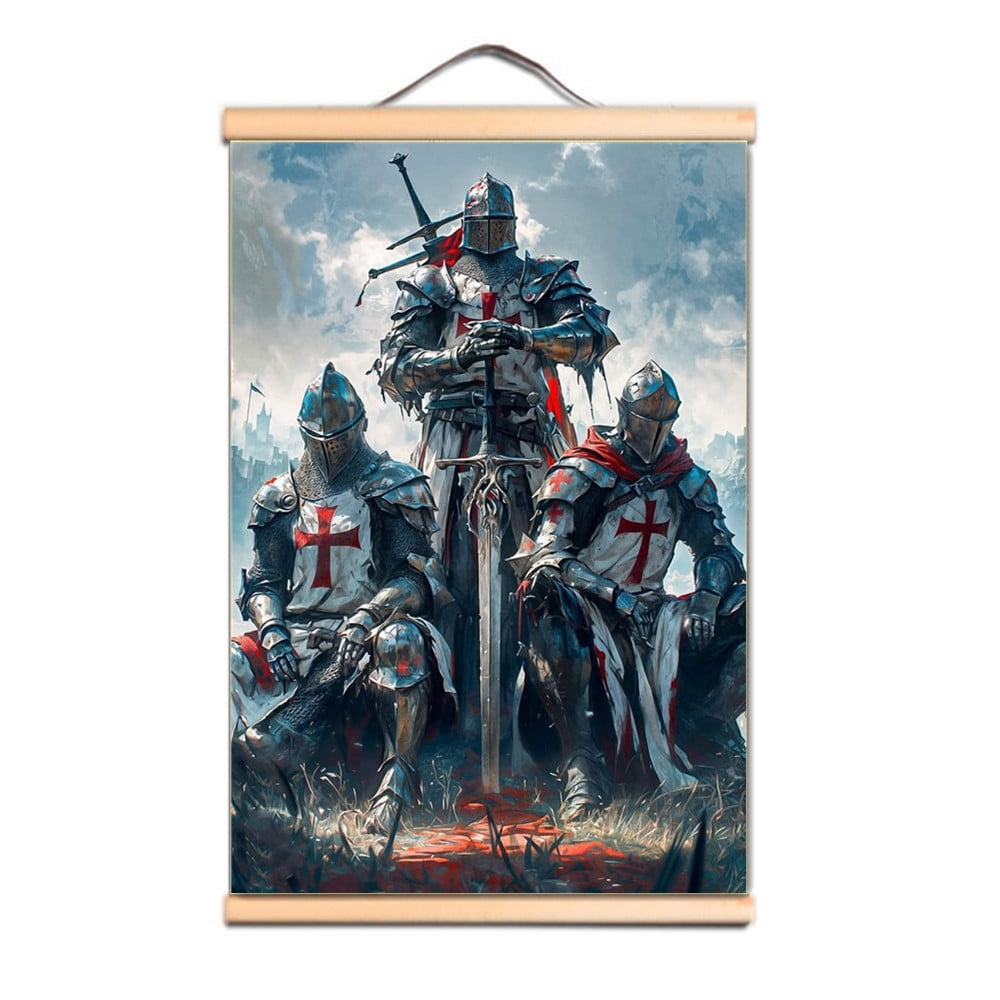 Knights Templar Tapestry Wall Chart - Vintage Wall Art Posters and ...