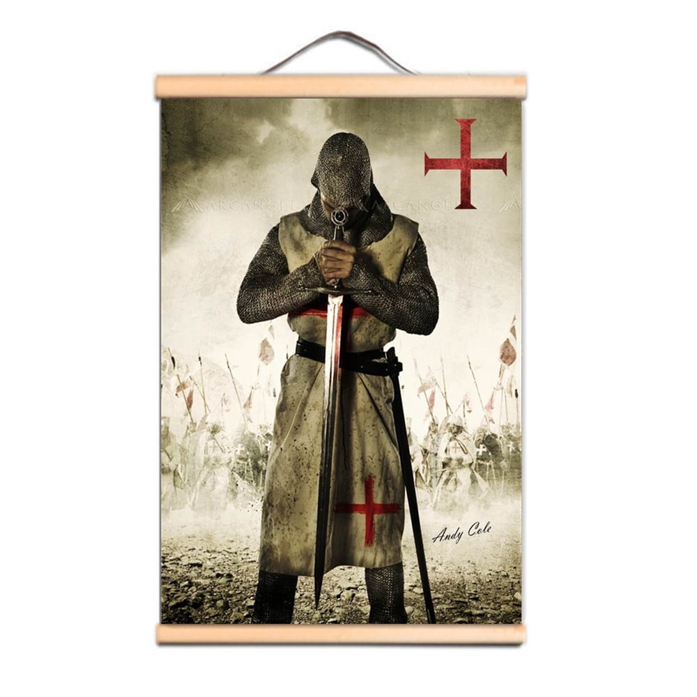 Knights Templar Wall Chart - Vintage Wall Art for Christian Warrior ...