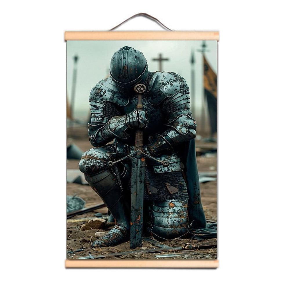 Knights Templar Wall Chart - Vintage Wall Art for Christian Warrior ...