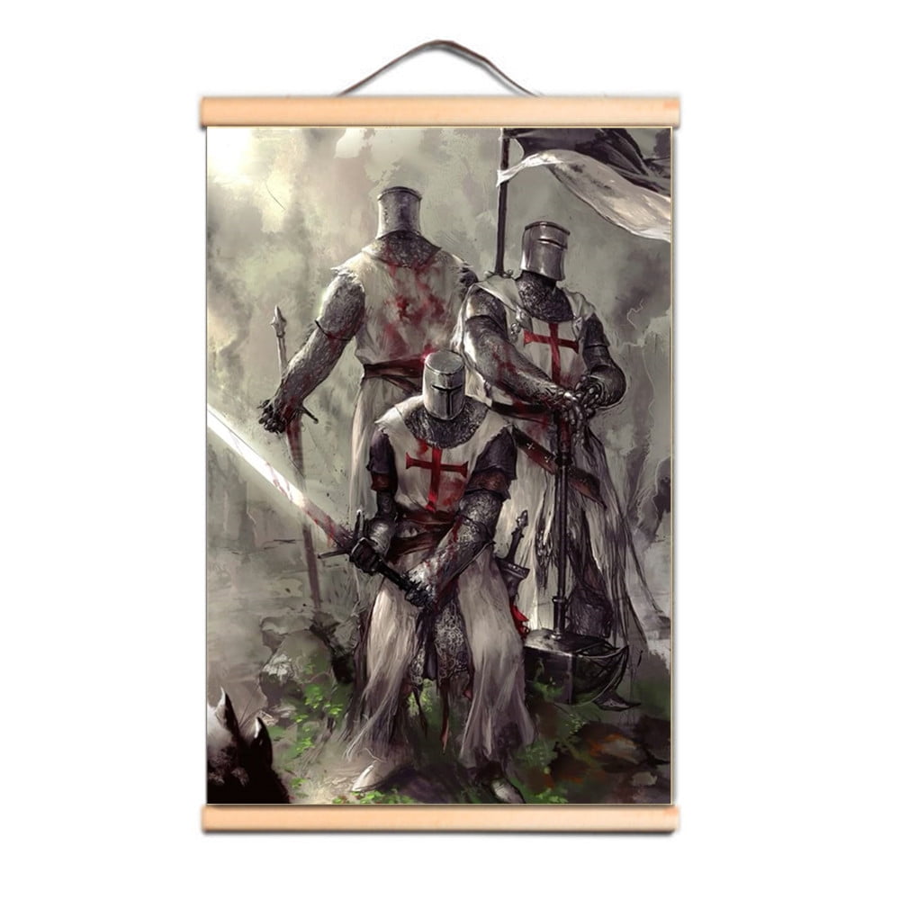 Knights Templar Wall Chart - Vintage Wall Art for Christian Warrior ...