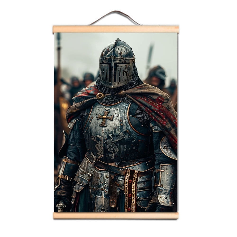 Knights Templar Wall Chart - Vintage Wall Art for Christian Warrior ...