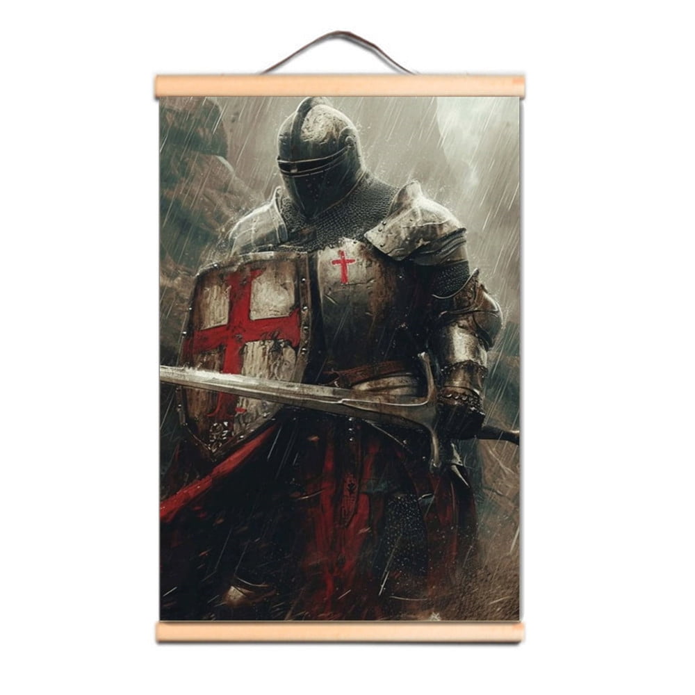 Knights Templar Wall Chart - Vintage Wall Art Poster for Christ History ...