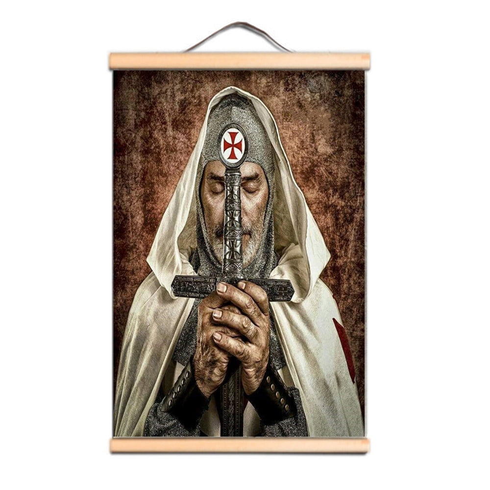 Knights Templar Wall Hanging Banner Vintage Canvas Painting Wall Chart ...