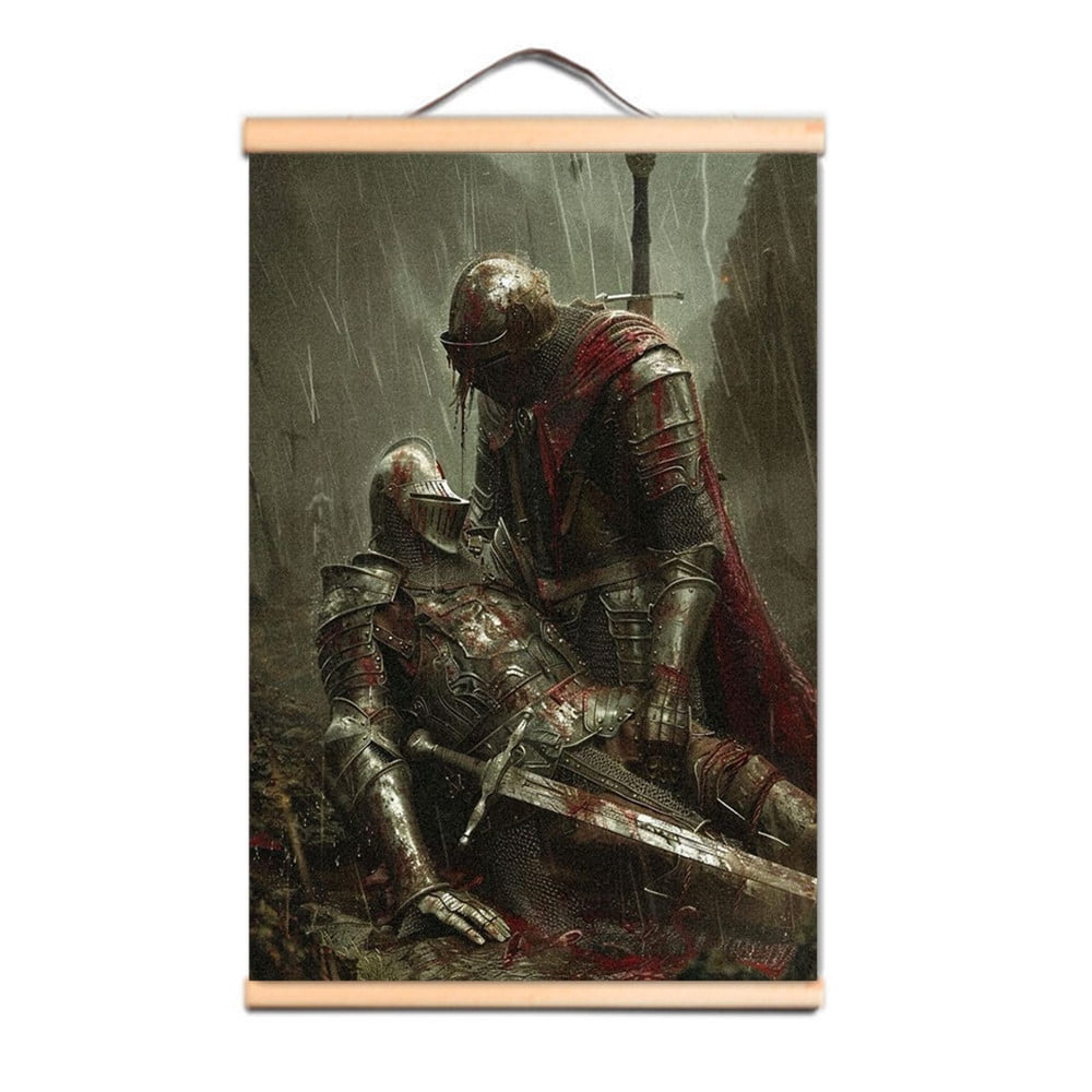 Knights Templar Wall Hanging Banner Vintage Canvas Painting Wall Chart ...