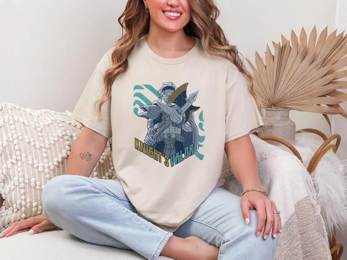 Knights Valor Medieval Fantasy Honor Crest Graphic T-shirt, for men ...