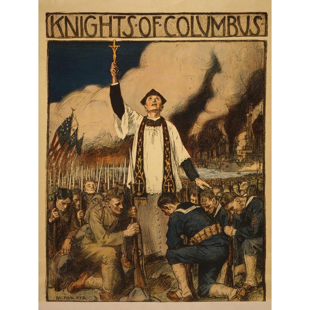 Knights of Columbus Catholic Society WWII War USA Charity Unity ...