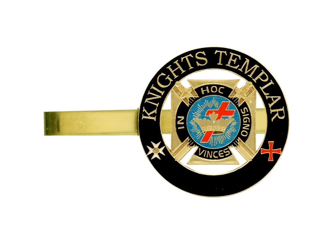 Knights of Templar - Tie Bar / Tie Clip Free Masons w/ color In Hoc ...
